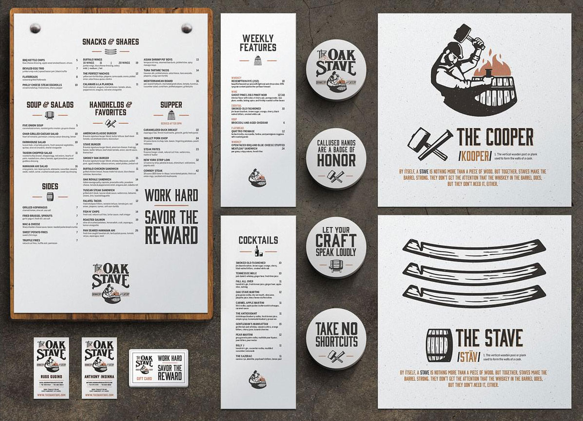 The Oak Stave Restaurant Branding, Website & Graphic Design Case Study ...